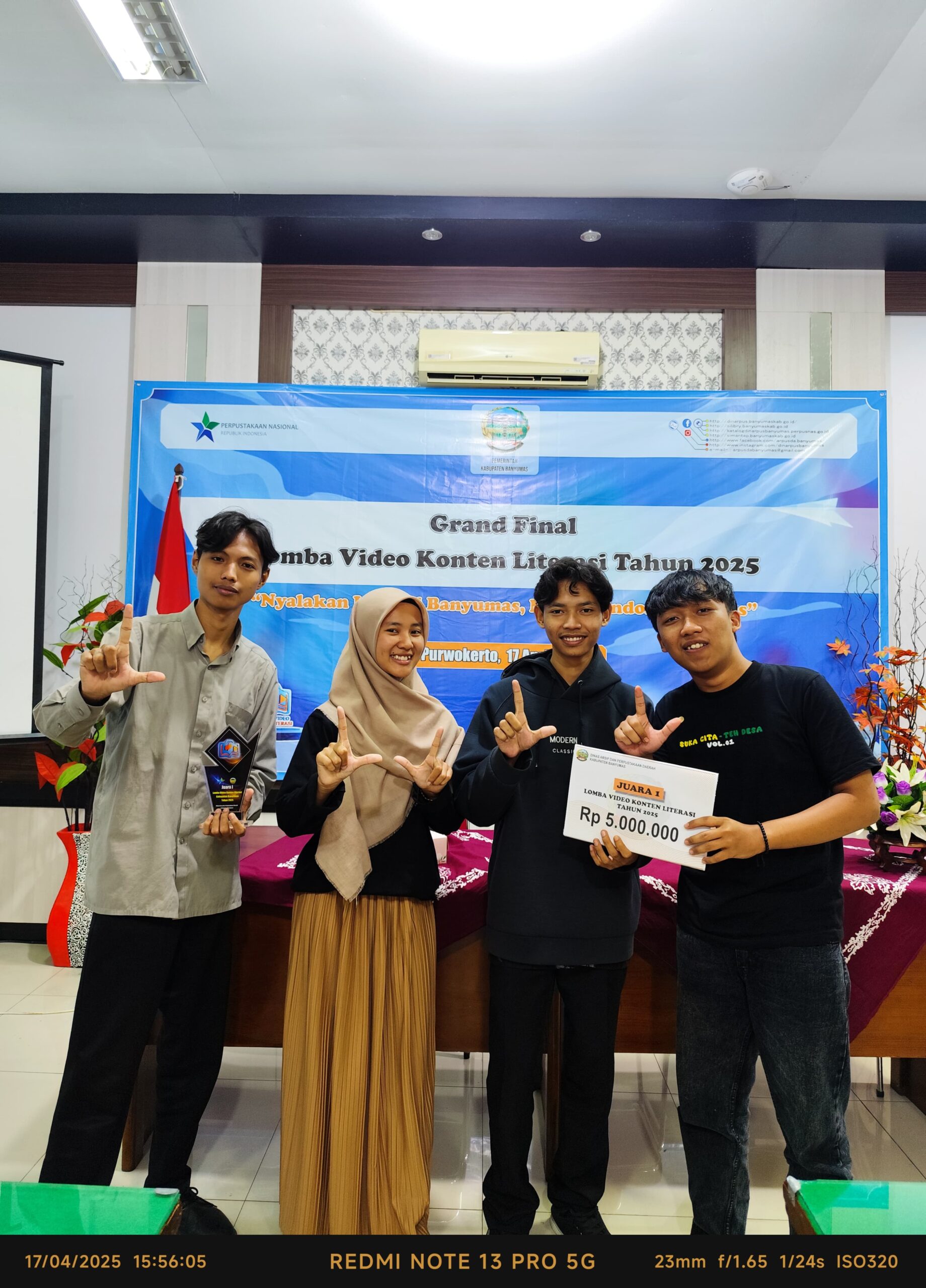 Prestasi Membanggakan, Mahasiswa FTIK UIN Saizu Raih Juara 1 Lomba Video Konten Literasi ...